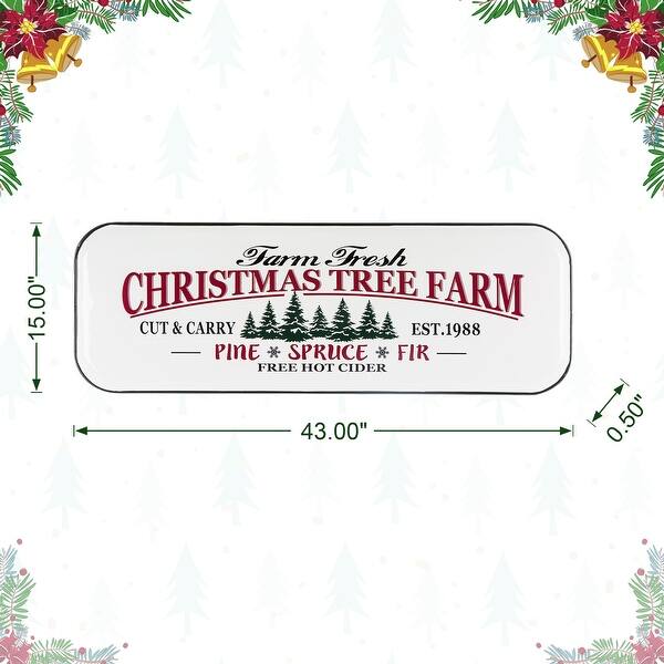 Glitzhome Christmas Farmhouse Metal Reindeer Wall Sign Decor - Bed Bath ...