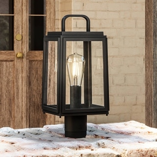 Luxury Farmhouse Outdoor Post Light, 15.625"H x 7"W, with Modern ...