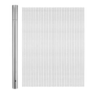 100pcs Kebob Skewers 40cm x 2.8cm Round Sticks with Tube Storage - 40cm ...