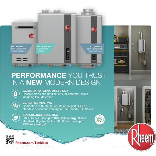 Rheem RTGH-68DVLN-3 Rheem RTGH Series 6.8 GPM 120,000 BTU 120 Volt ...