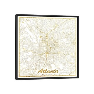 iCanvas "Atlanta Gold Leaf Urban Blueprint Map" by Hubert Roguski ...