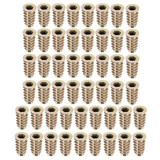 Threaded Insert Nuts Hex Socket M6 Internal Threads 19mm Length 50pcs ...