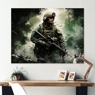 Designart "Vietnam Militarty Landscape Warriors Resilience I" Military ...