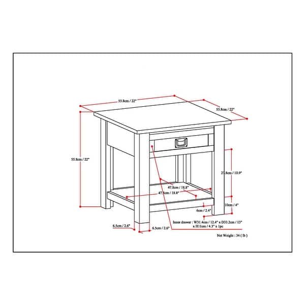 WYNDENHALL Garret SOLID ACACIA WOOD 22 inch Wide Square Rustic End Side ...