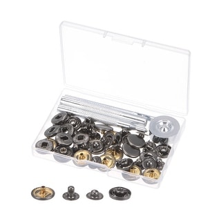 12 Sets Snap Fasteners Kit Copper with 4 Setter Tools for Clothing ...