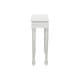 White Wood Intricately Carved Slim Scroll Console Table with Turned ...