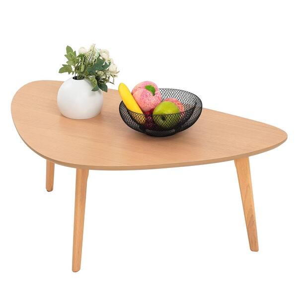 Small Coffee Table Mid Century Modern Wood Oval Coffee Tables Retro ...
