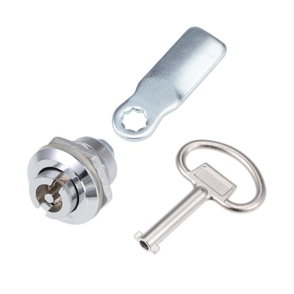 Tubular Cam Lock 22mm Cylinder Dia 52mm Straight Cam Slotted Keyed ...