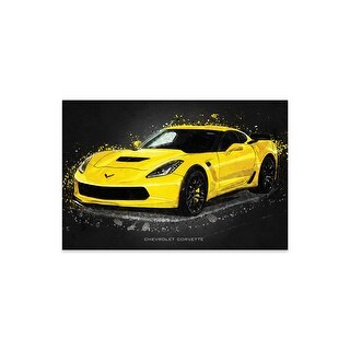 Chevrolet Corvette Acrylic Print On Acrylic Glass by Gab Fernando - Bed ...