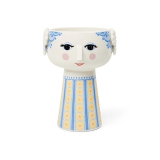 Bjørn Wiinblad Eva Vase, Blue, H: 7.3" - Bed Bath & Beyond - 40893003