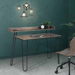 34"L Modern Study Desk Metal Frame Makes The Table Durable - Bed Bath ...