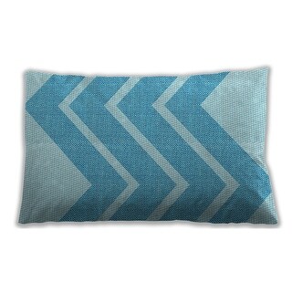 Ahgly Company Patterned Indoor-Outdoor Tron Blue Lumbar Throw Pillow ...