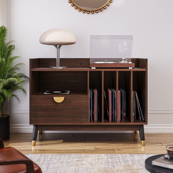 record player in sideboard