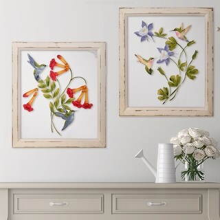 Frame Hummingbird & Flower Screen 16x18" Set of 2 - Bed Bath & Beyond ...