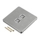 Ethernet Socket Dual Port RJ45 CAT6 Wall Plate Grey for Networking Box ...