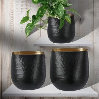 Metal Rounded Square Planter 5.5"-8" Set Of 3 - Bed Bath & Beyond ...