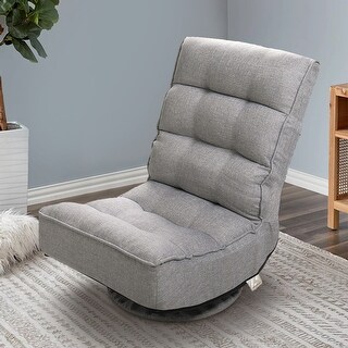 Foldable Rotating Floor Game Chair-Gray - Bed Bath & Beyond - 34366081