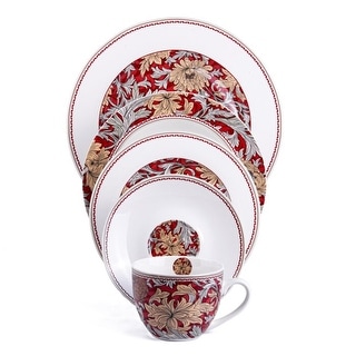 STP Goods Morris Garden Bone China Dinnerware Set of 5 for 1 - Bed Bath ...
