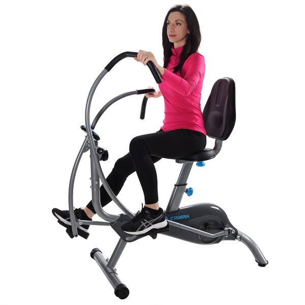 Stamina Easy Step Smart Recumbent Stepper Exercise Machine with Arm ...