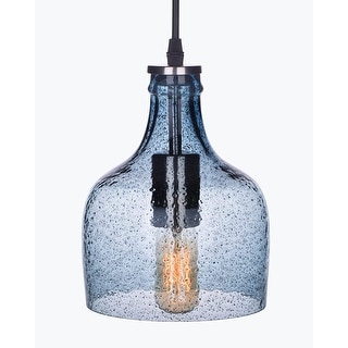 Blown glass pendant light fixture blue pendant lamp - Bed Bath & Beyond ...