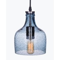 Blown glass pendant light fixture blue pendant lamp - Bed Bath & Beyond ...