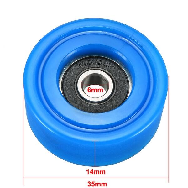 Roller Idler Bearing Pulley Sliding Conveyor Wheel Blue - Bed Bath ...