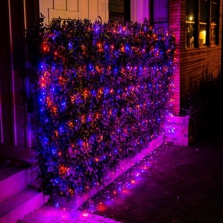 Syncfun 200 LED Orange & Purple Halloween Net Lights, 8 Modes - Bed ...
