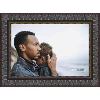 18x16 Ornate Black Complete Wood Picture Frame with UV Acrylic, Foam ...