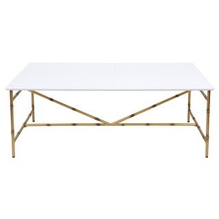 Dann Foley - Lifestyle Coffee Table - White & Gold Finish - Bed Bath ...