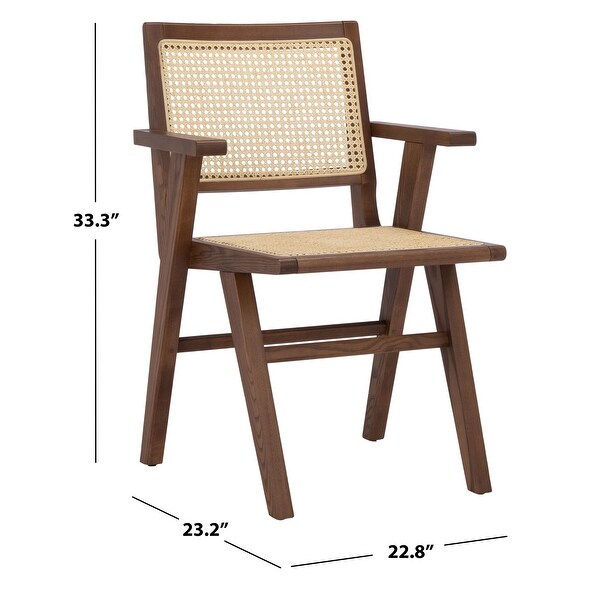 SAFAVIEH Couture Hattie French Cane Arm Chair Set of 2 22.8 W x 23.2 L x 33.3 H On Sale Bed Bath Beyond 33302630