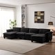 Living Room Furniture Sofa Luxury Couch Four Seater with Two Ottomans ...