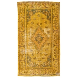 ECARPETGALLERY Hand-knotted Color Transition Gold Wool Rug - 5'9 x 10'6 ...