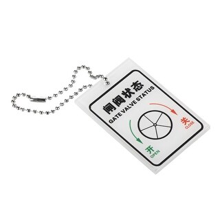 Valve Identifier Tag "Gate Valve Status" Labeling Holder, Black on ...