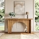 63" Long Solid Wood Console Table with Unique Arch Base for Living Room ...
