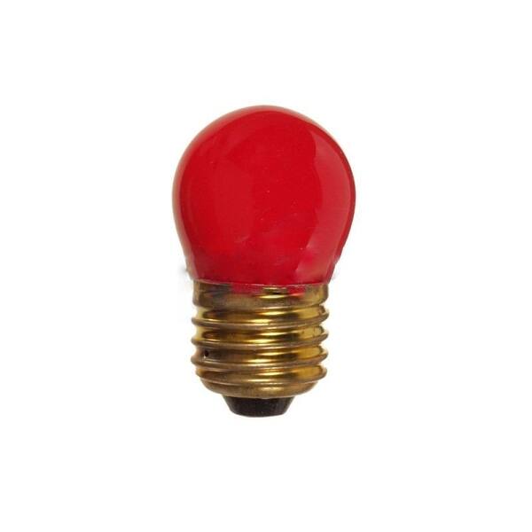 7.5W Bulb Socket Light Bulb Red Glass American Imaginations - Bed Bath ...