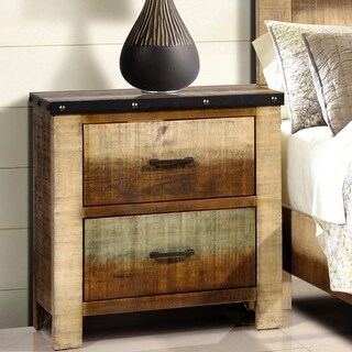 Rustic Reclaimed Design Wood Nightstand - Bed Bath & Beyond - 36803317