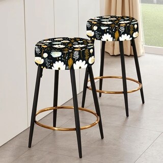 Simplicity Nordic White And Black Floral Dreams - Upholstered Floral ...