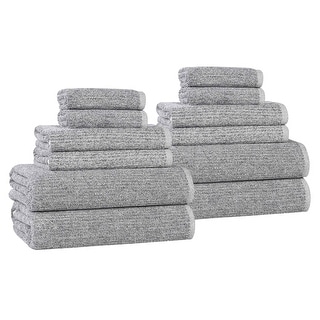 Blue Nile Mills Cotton Blend Medium Weight Solid Ribbed Design 12 Piece ...
