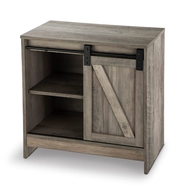 Nightstand for Bedroom - Farmhouse Wooden Bed Side Table with Sliding ...