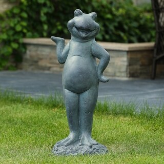 Gray MgO Sassy Standing Frog Garden Statue - Bed Bath & Beyond - 32336787