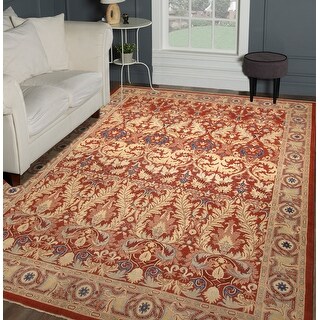 Turkish-Knotted Ankara Suna Red/Beige Rug (10'3 x 13'5) - Bed Bath ...