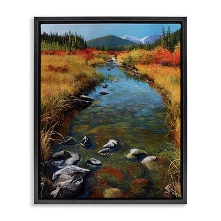 Stupell Outflow From Lake Framed Floater Canvas Wall Art Design By ...