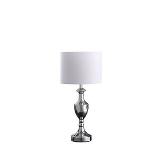22" Silver Metal Standard Table Lamp With White Shade - Bed Bath ...