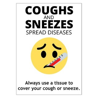 Cough & Sneeze Peel & Stick Decals, All Seasons, Stationery, DIY Craft ...