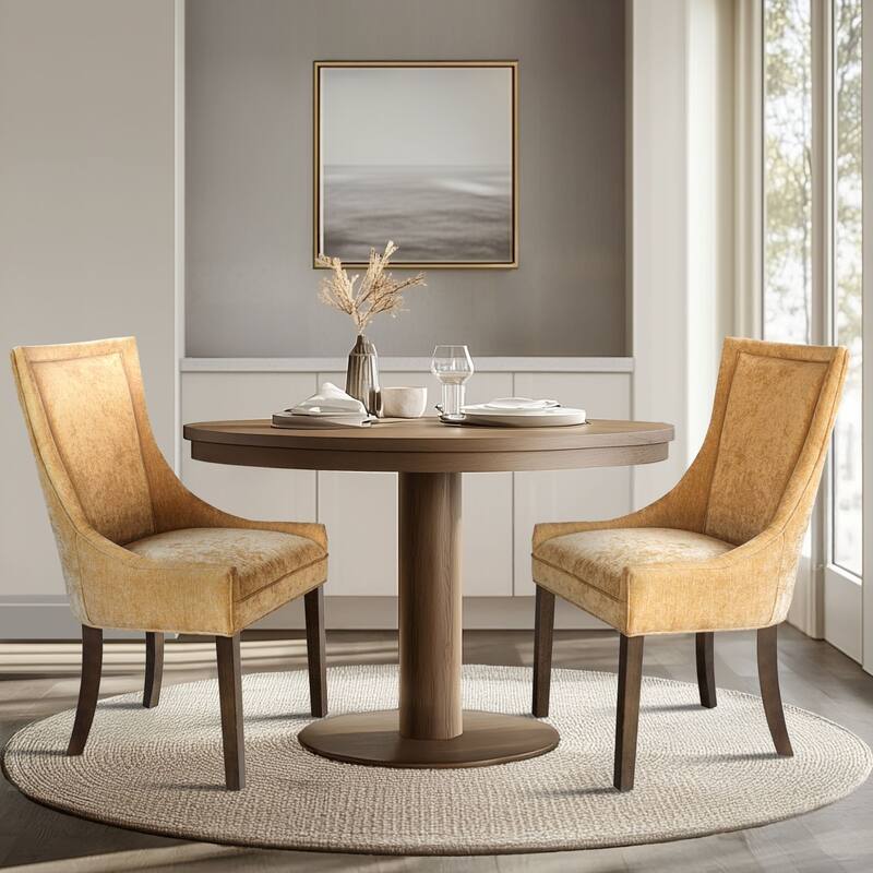 Madison Park Signature Ultra Upholstered Dining Side Chairs With Wood ...