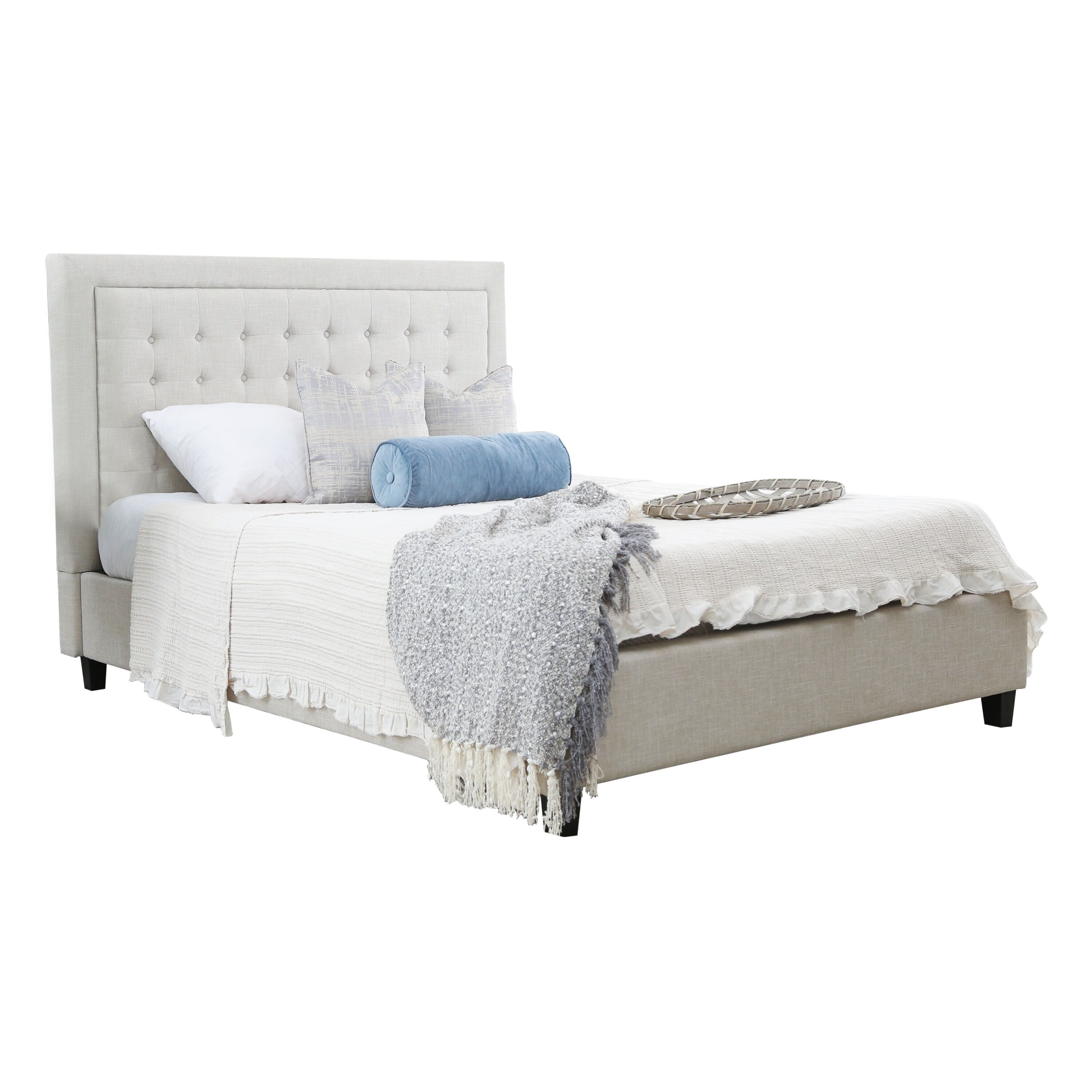 Abbyson Abigail Tufted Upholstery Platform Bed Bed Bath Beyond 13768047