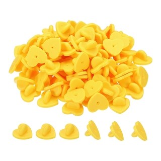 100Pcs Rubber Pin Backs Heart Shape Lapel Pin Backing Brooch Holder ...