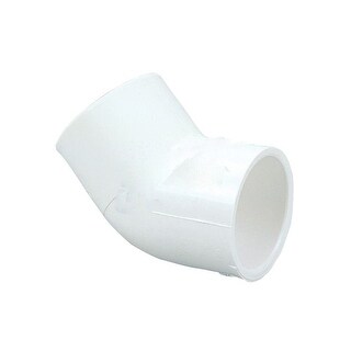 1 in. White Plastic PVC 45 Elbow - Bed Bath & Beyond - 39110589