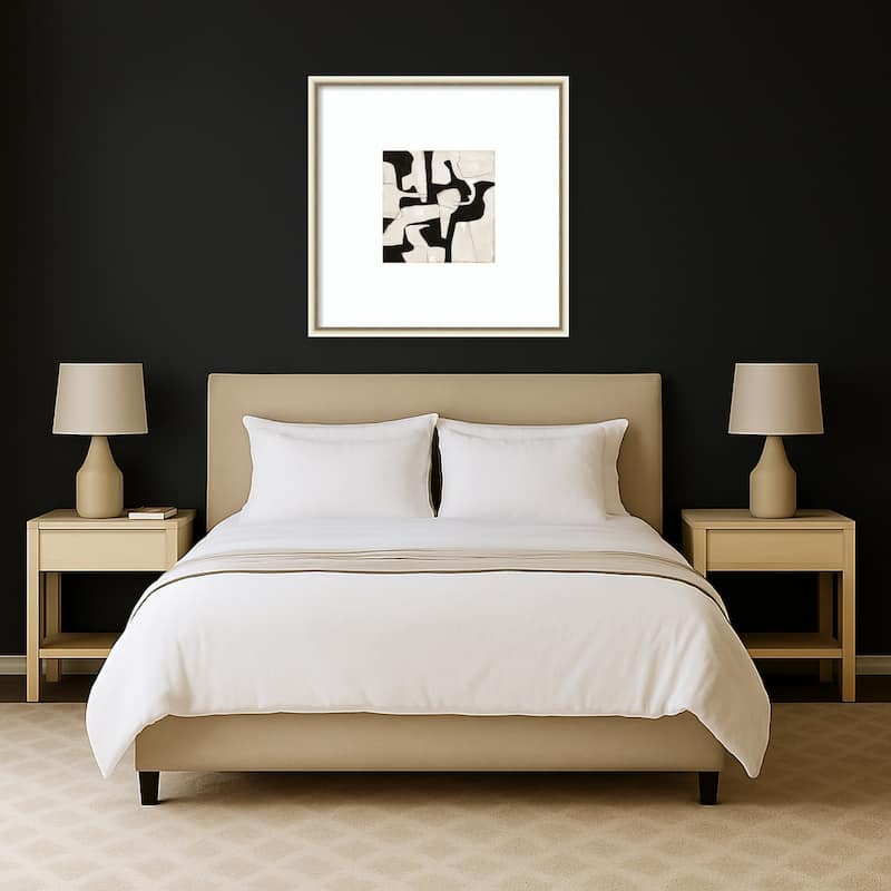 Contrasting Shapes Motion I by Hannah Dawson Wood Framed Wall Art Print ...
