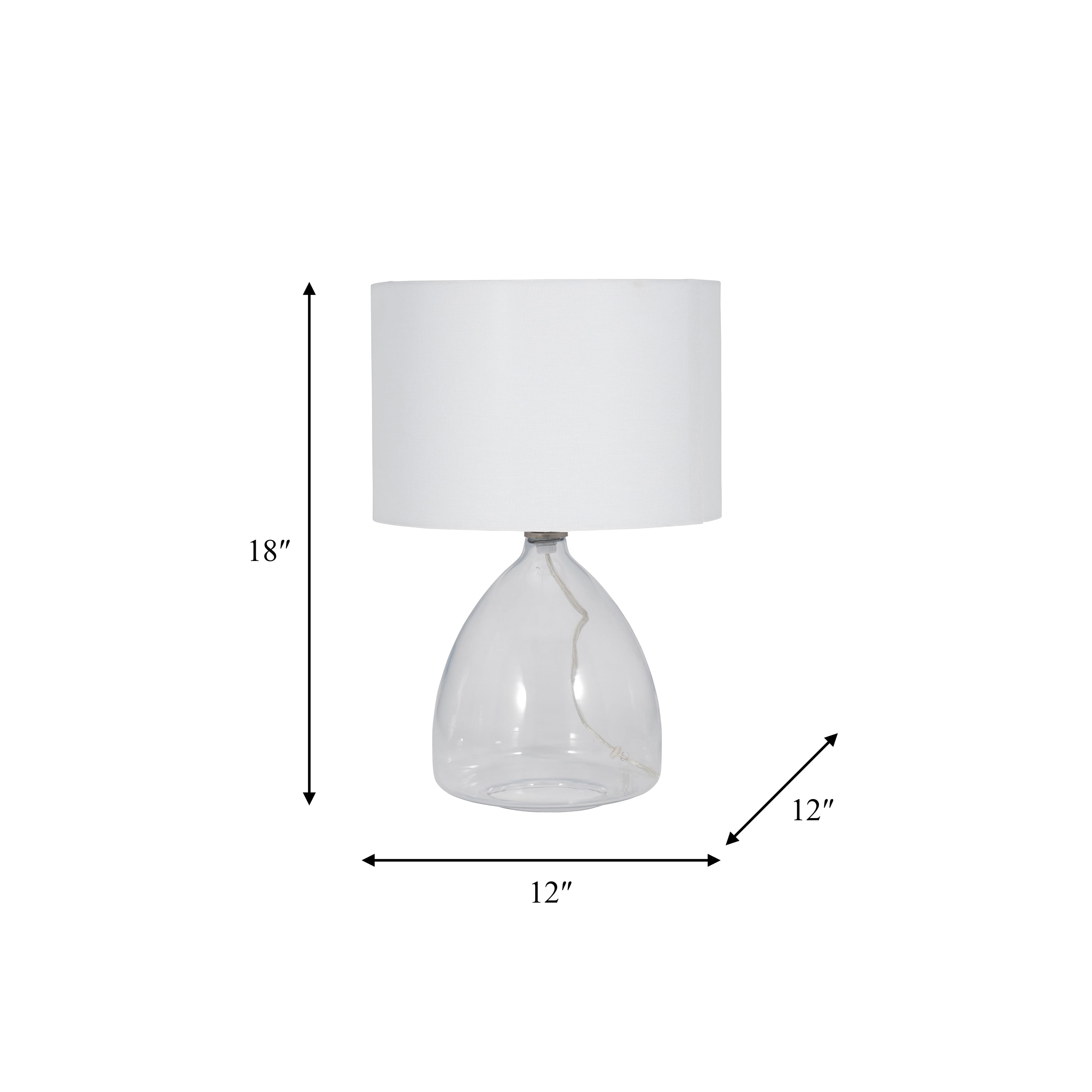 Sagebrook Home Modern Neutral 18"H Glass Solid Color Geometric Table ...